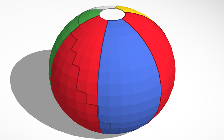 3D design beach ball - Tinkercad