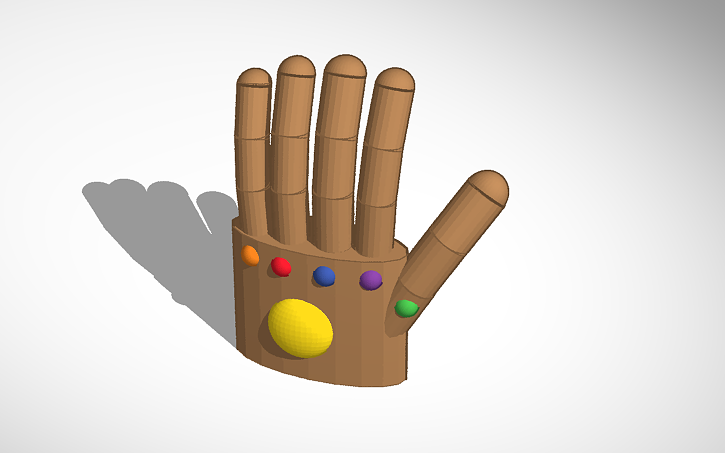 3D design Infinity Gauntlet - Tinkercad