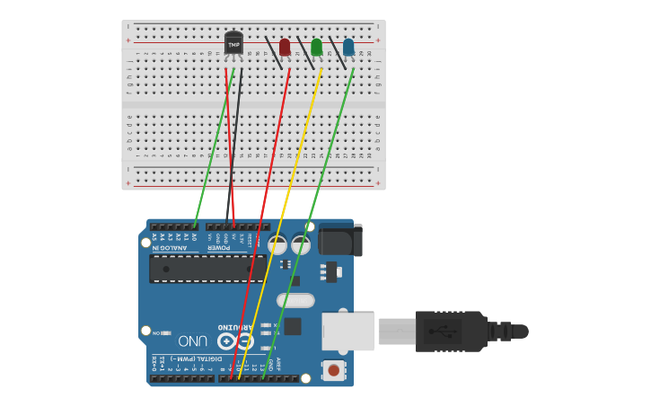 Circuit design TMP - Tinkercad