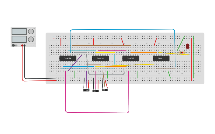 Circuit design binary cell - Tinkercad