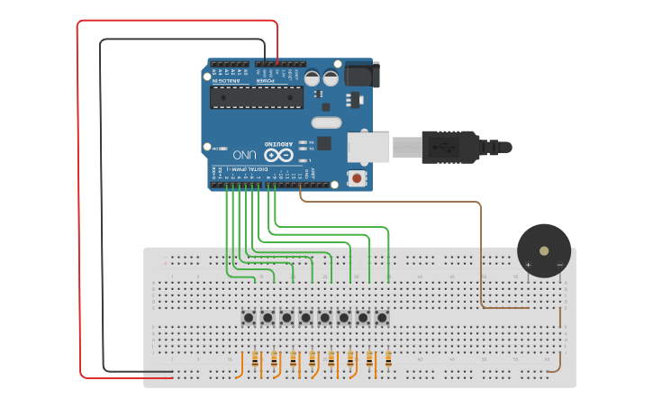 Circuit design coconut tree - Tinkercad