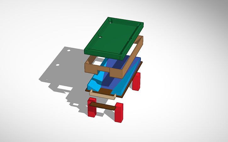 3D design assembled pool table - Tinkercad
