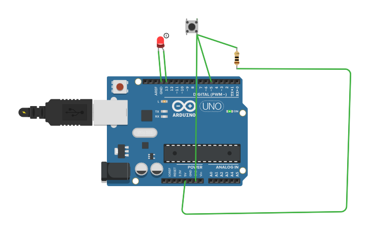 Circuit design alarma - Tinkercad