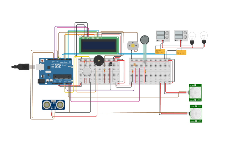 Circuit design LED Display - Tinkercad