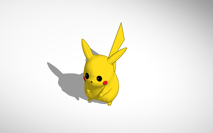3D design Pikachu - Tinkercad