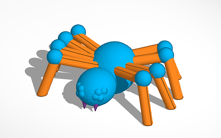 3D design this will be a spider (i hope) | Tinkercad