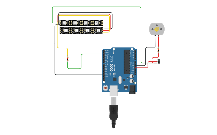 Circuit design Party lights - Tinkercad