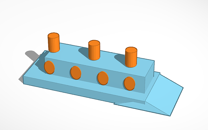3D design boat - Tinkercad