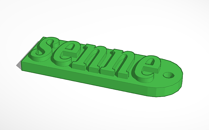 3D design name tag - Tinkercad