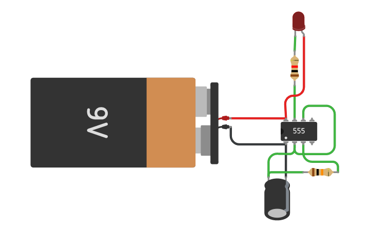 Circuit Design Blinker 9v Ne555 Tinkercad