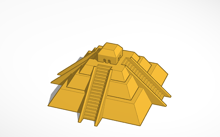 3D design Mayan pyramid - Tinkercad