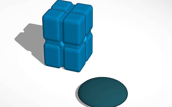 3D design Simple Blue Box w/ top - Tinkercad