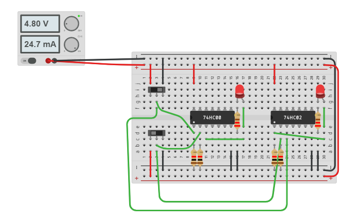 Circuit Design Nand E Nor Tinkercad