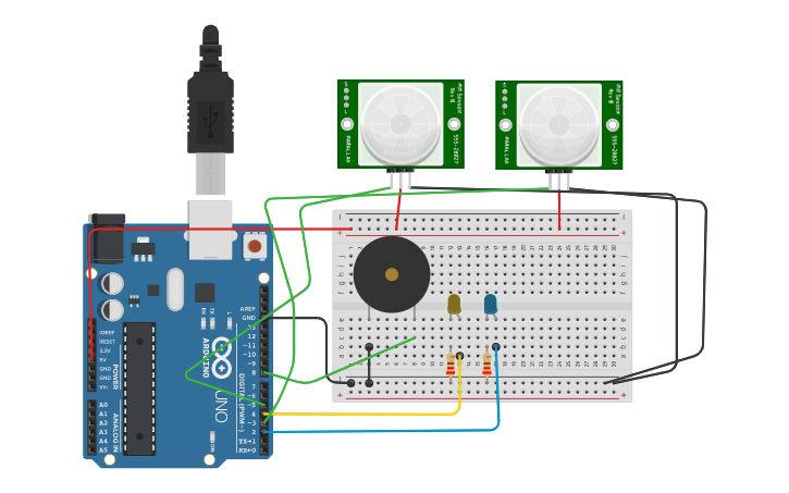 Circuit Design Датчик и Датчик Tinkercad