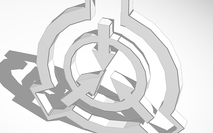 3D design SCP Foundation Logo - Tinkercad