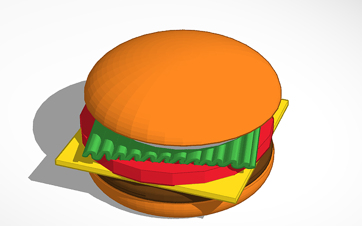 3D design burger | Tinkercad