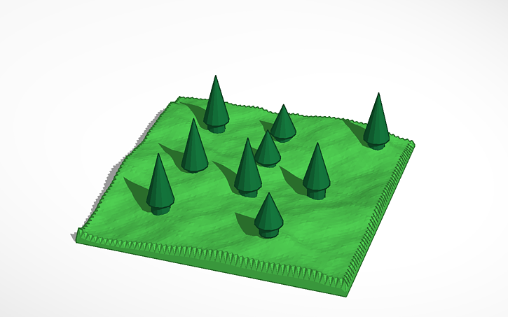 3D design FOrest Tile - Tinkercad