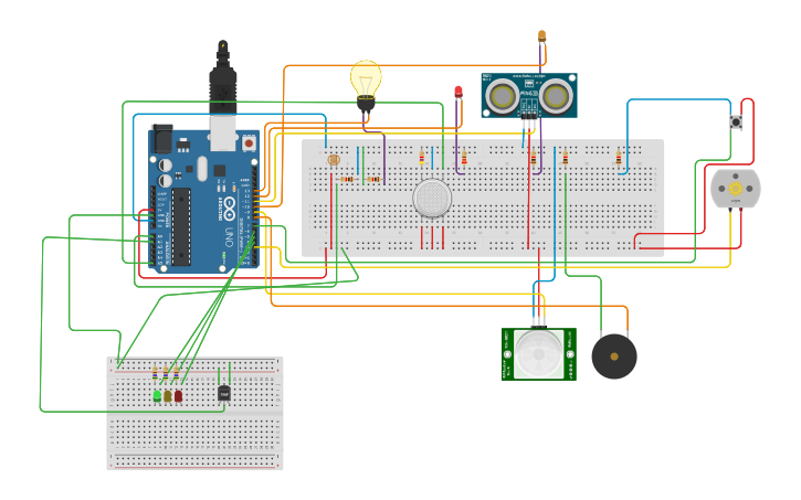 Circuit design Smart house FINAL | Tinkercad