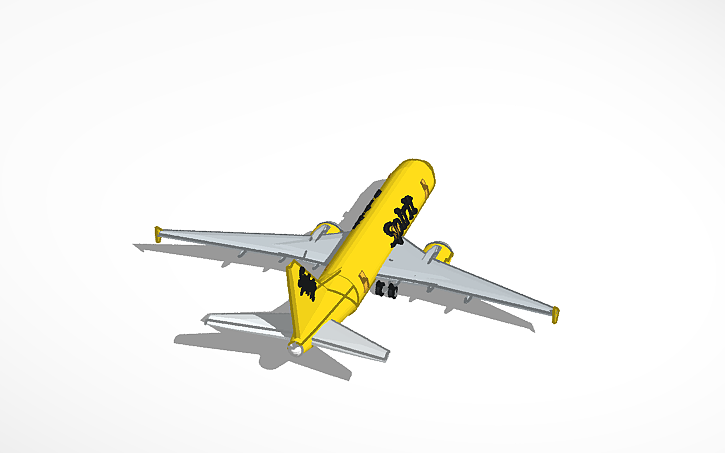 3D design Spirit airbus A318 - Tinkercad