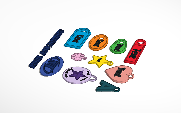 3D design NTC Keychains Template | Tinkercad