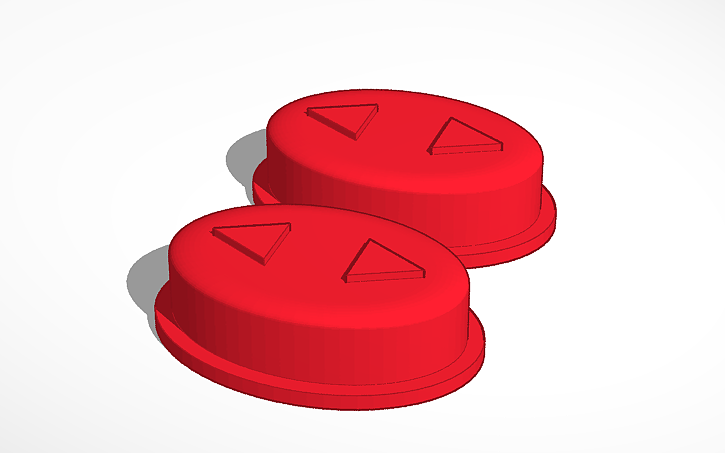 3D design remote buttons - Tinkercad
