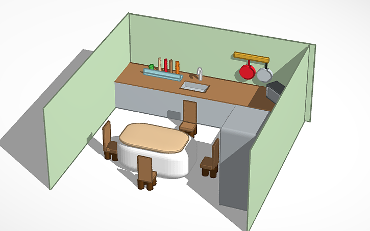 3D design kitchen | Tinkercad