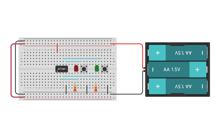 Circuit Design Attiny Tinkercad