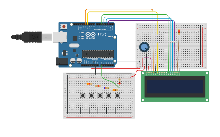 Circuit design LCD with Keypad (1) | Tinkercad