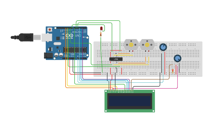 Circuit design DC Motor Control - Tinkercad