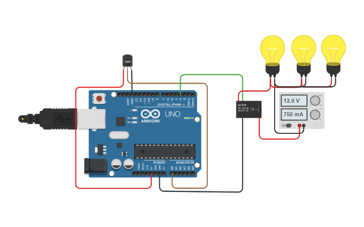 Circuit Design Relay Module Tinkercad