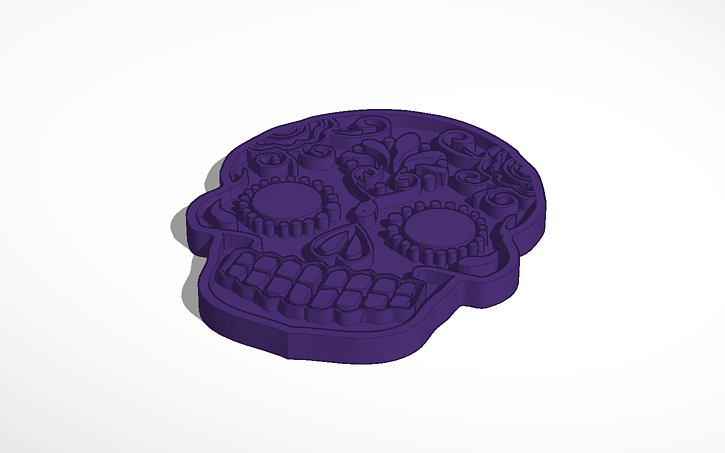 3D design sugar skull - Tinkercad