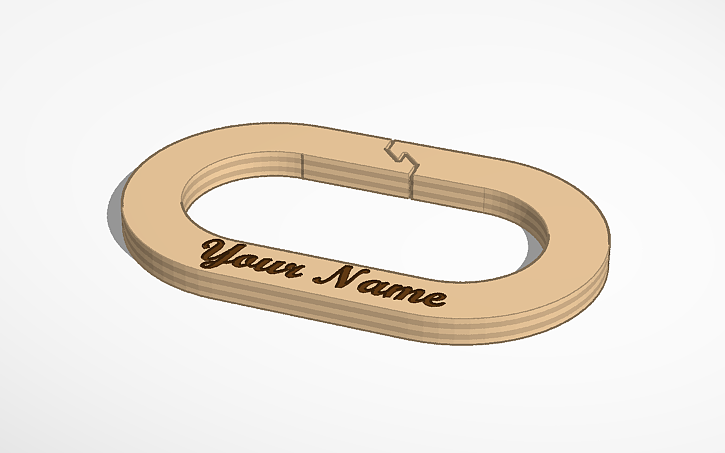 3D design Laser Cut Chain Link Fork | Tinkercad