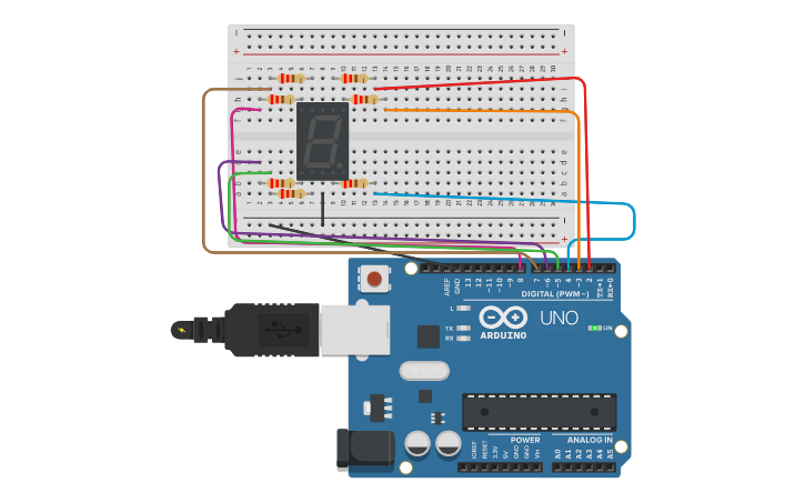 Circuit design Proyecto final (examen parcial 3) - Tinkercad