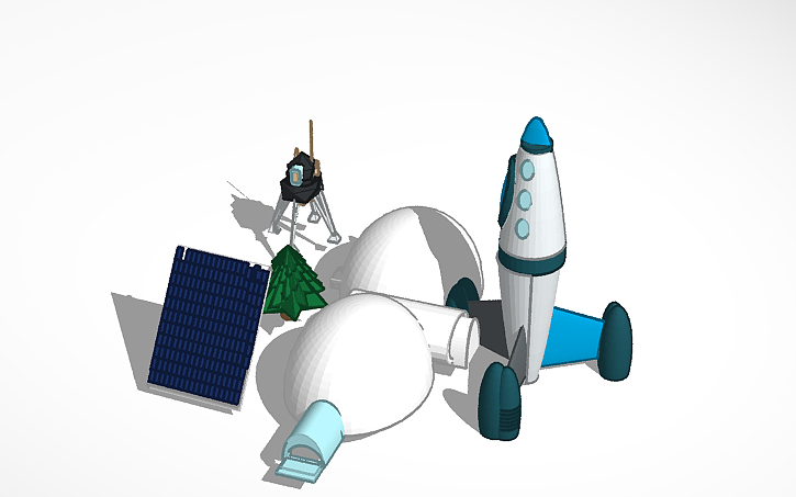 3D design Moon Camp - Tinkercad