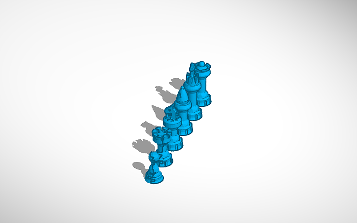 3D design Chess pieces. | Tinkercad