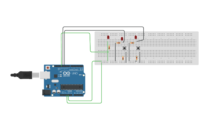 Circuit design Assignment1 C(B) even XNOR - Tinkercad