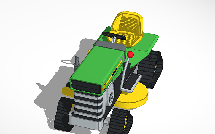 3D design John Deere track lawn mower - Tinkercad