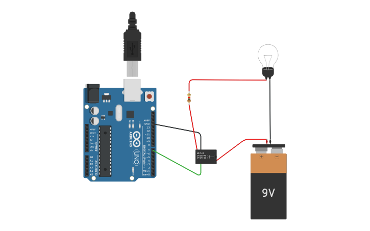 Circuit Design Light Bulb Tinkercad