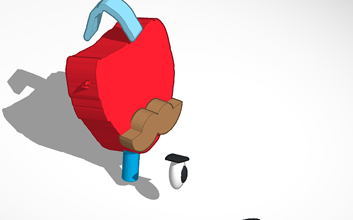 3D design heart 3D model - Tinkercad