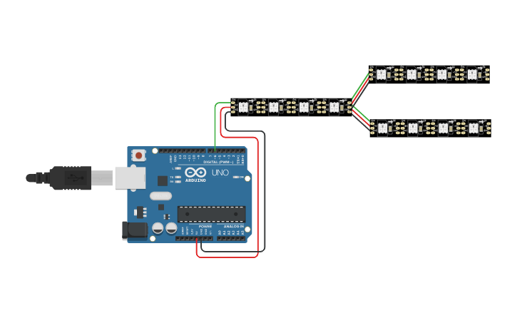 Circuit design 1718105 Neopixel / LED Strip - Tinkercad