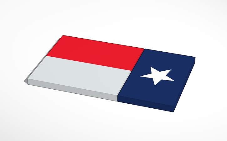 3D design Texas Flag - Tinkercad