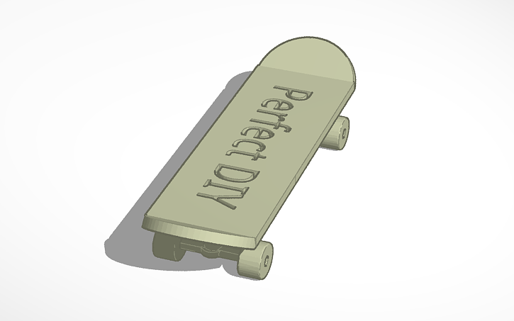 3D design skateboard model - Tinkercad