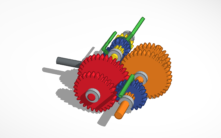 3D design Т-34 gearbox - Tinkercad