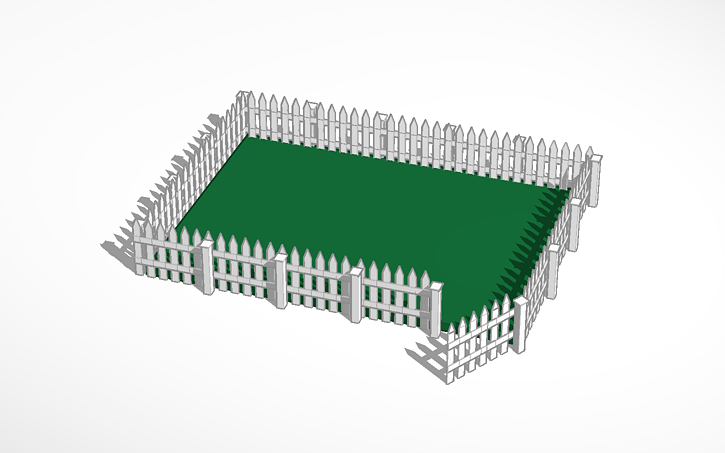 3D design Copy of Copy of Kalani and Joshua_Picket Fence | Tinkercad