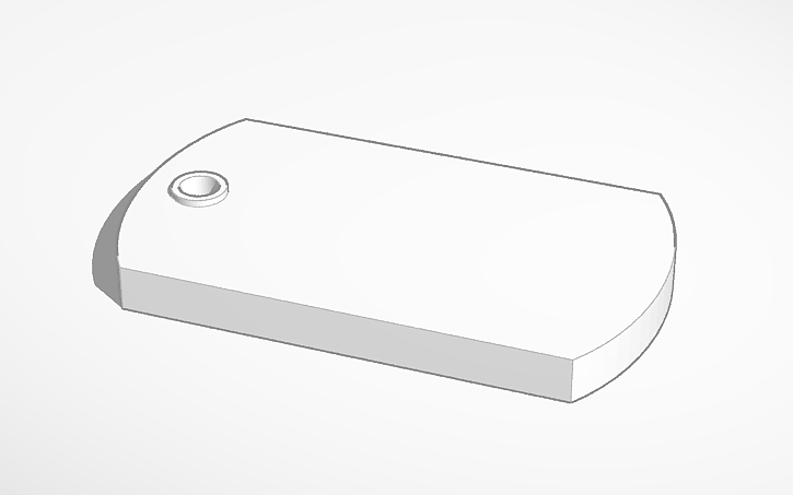 3D design Airsoft Dog Tag V2 (Modded Spacing) - Daku Haiku - Tinkercad