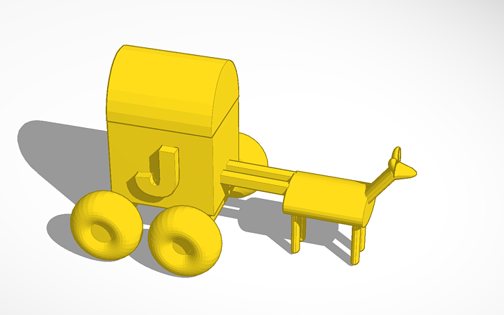 3D design James Oregon trail horse drawn wagon | Tinkercad