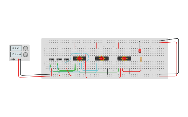 Circuit design Table 1 Complex | Tinkercad