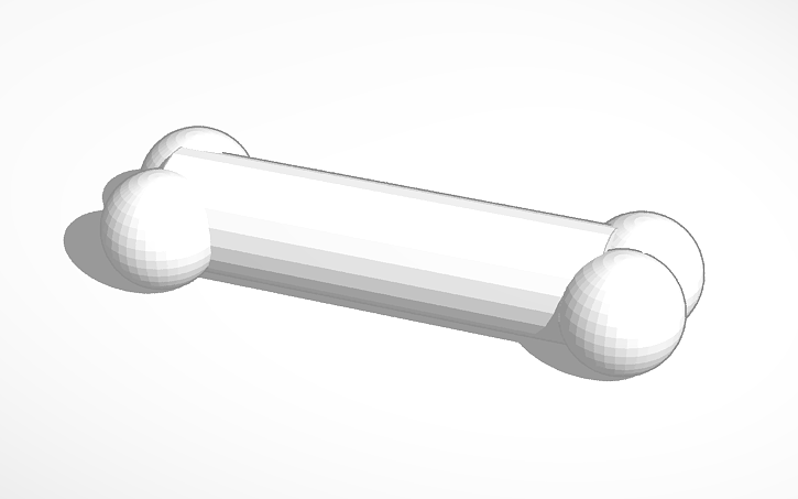 3D design dog bone - Tinkercad