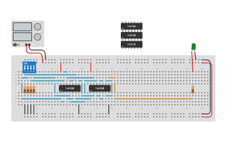 Circuit design Copy of LOGIC CIRCUITS TEMP - Tinkercad