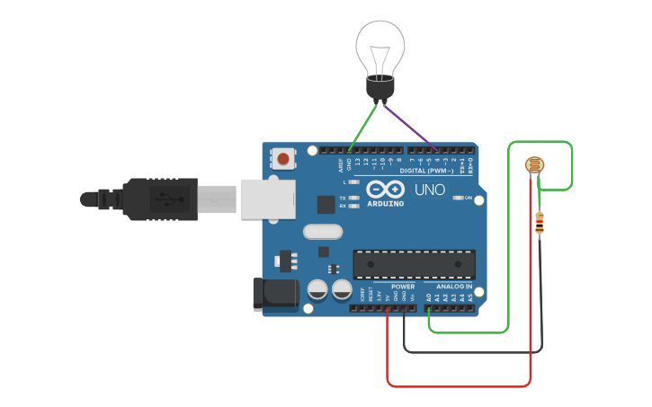 Circuit Design Program 8 Light Dependent Resistor Tinkercad